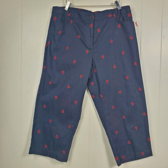 Land'n Sea | Pants & Jumpsuits | Nwt Anchor Nautical Design Capri Pants ...
